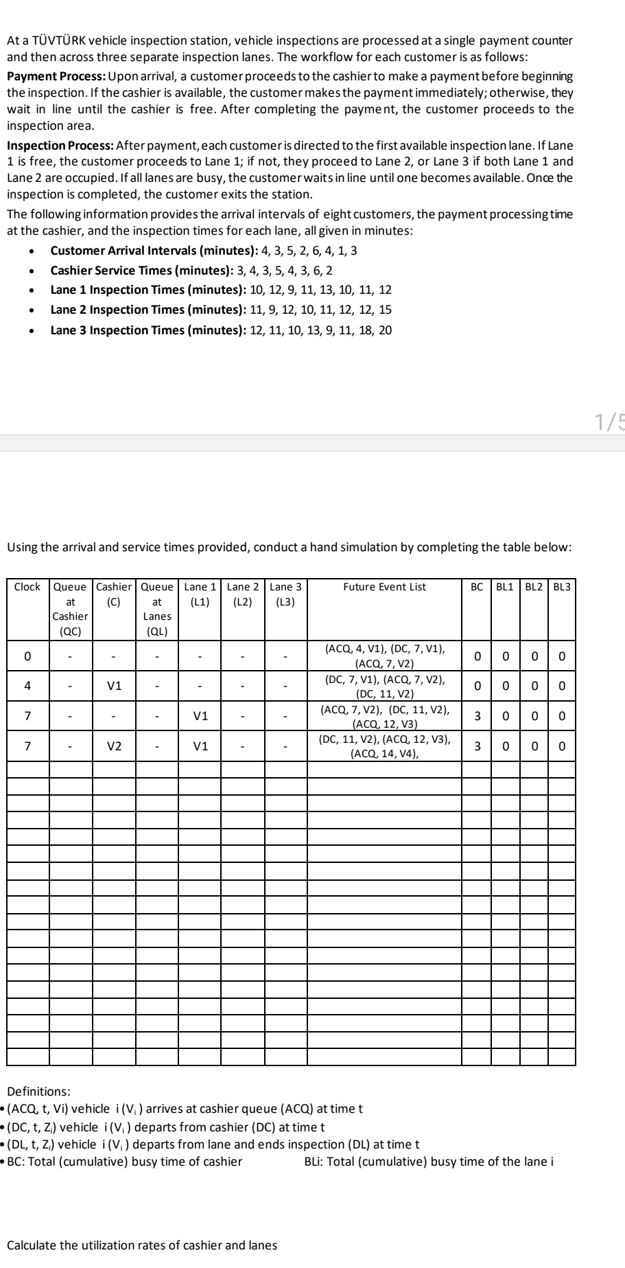 Solved At a TÜVTÜRK vehicle inspection station, vehicle | Chegg.com