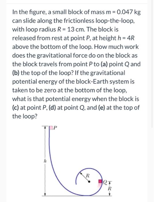 In The Figure A Small Block Of Mass