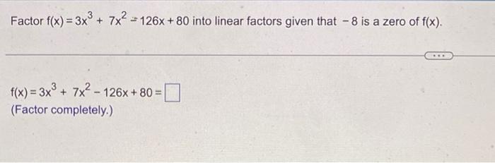 Solved F X X4−4x3−18x2 108x−135 All Complex Zeros Are