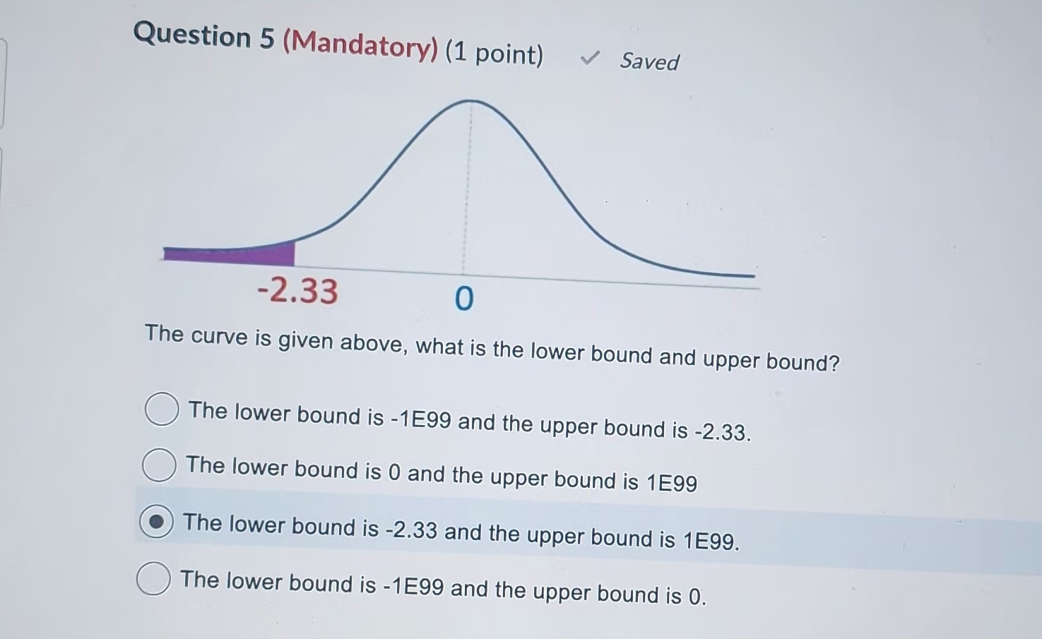 Solved Question 5 (Mandatory) (1 ﻿point) ﻿SavedThe curve is | Chegg.com