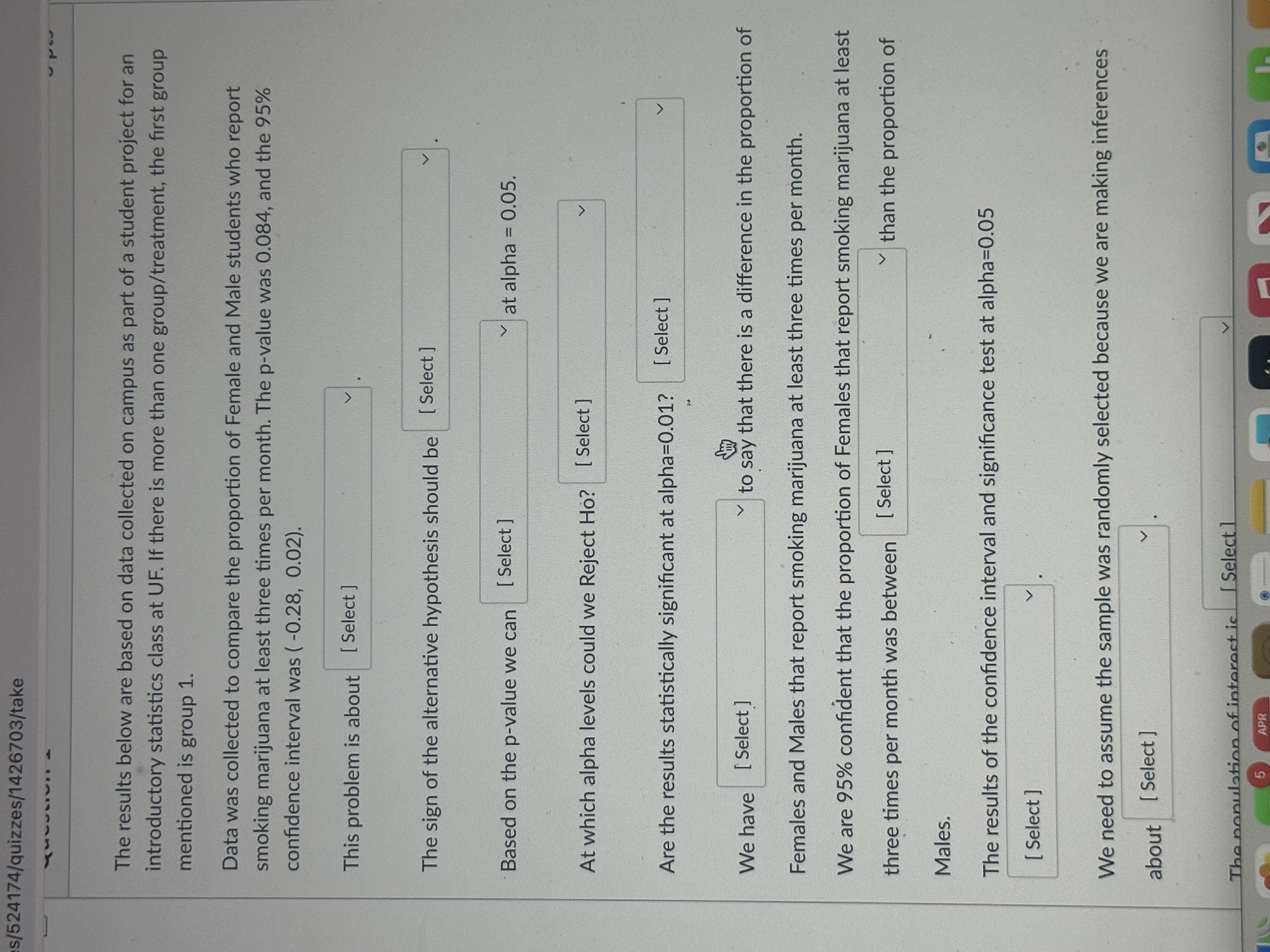 Solved The results below are based on data collected on | Chegg.com