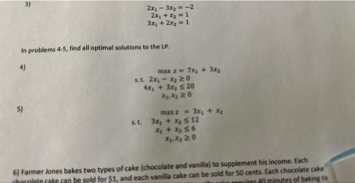 Solved 2x1−3x22x1+x23x1+2x2=−2=1=1 In problems 4−5, find all | Chegg.com