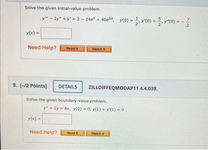 Solved Solve the given initial-value problem. | Chegg.com