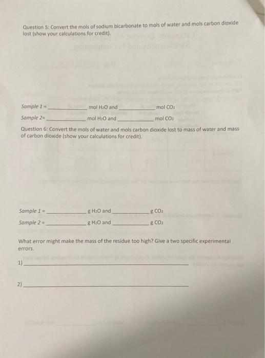 Solved Experimental Data and Calculations Use correct sig | Chegg.com