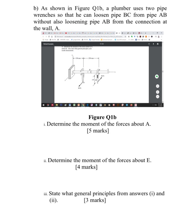 Solved b) As shown in Figure Q1b, a plumber uses two pipe | Chegg.com