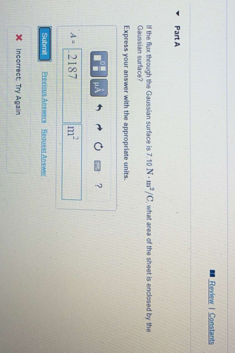 Part AIf the flux through the Gaussian surface is | Chegg.com