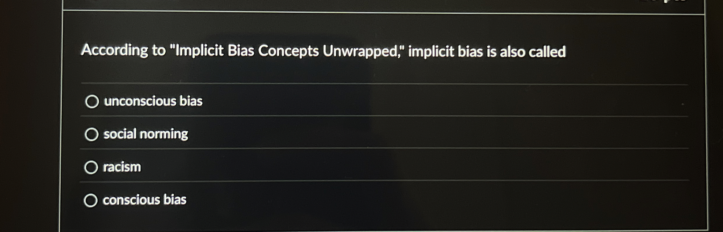 Solved According To Implicit Bias Concepts Unwrapped Chegg