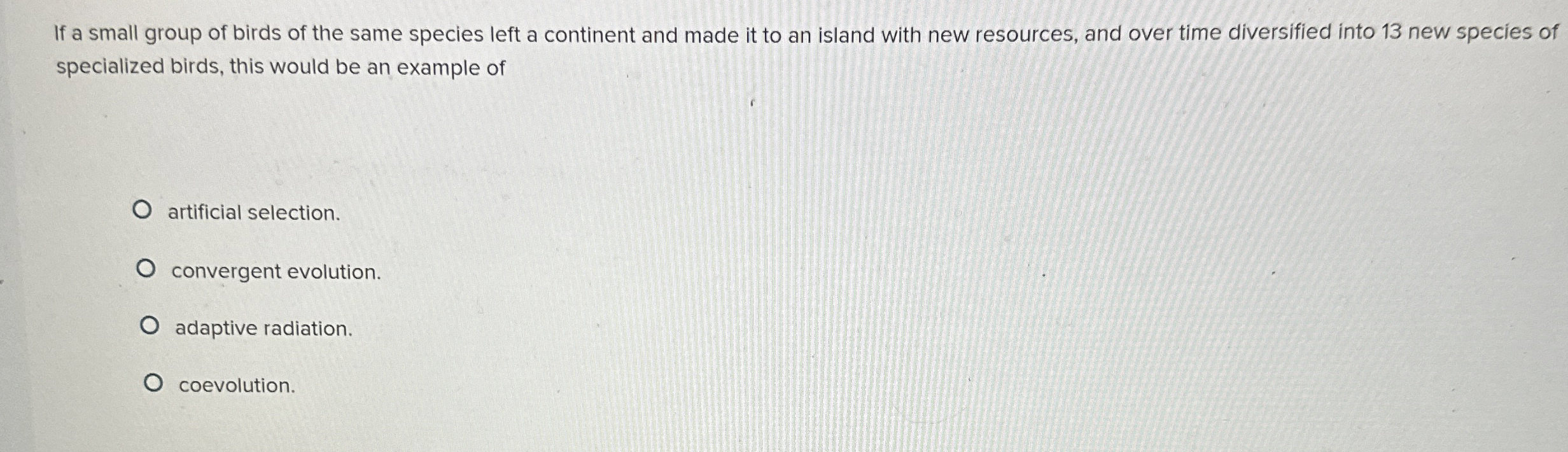 High Quality SOLUTION If a small group of birds of the same species left a | Chegg.com
