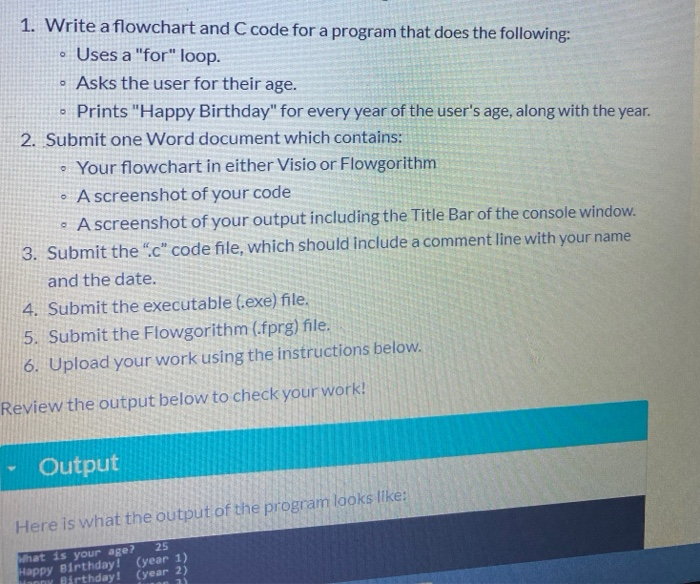 Solved 1. Write a flowchart and C code for a program that | Chegg.com
