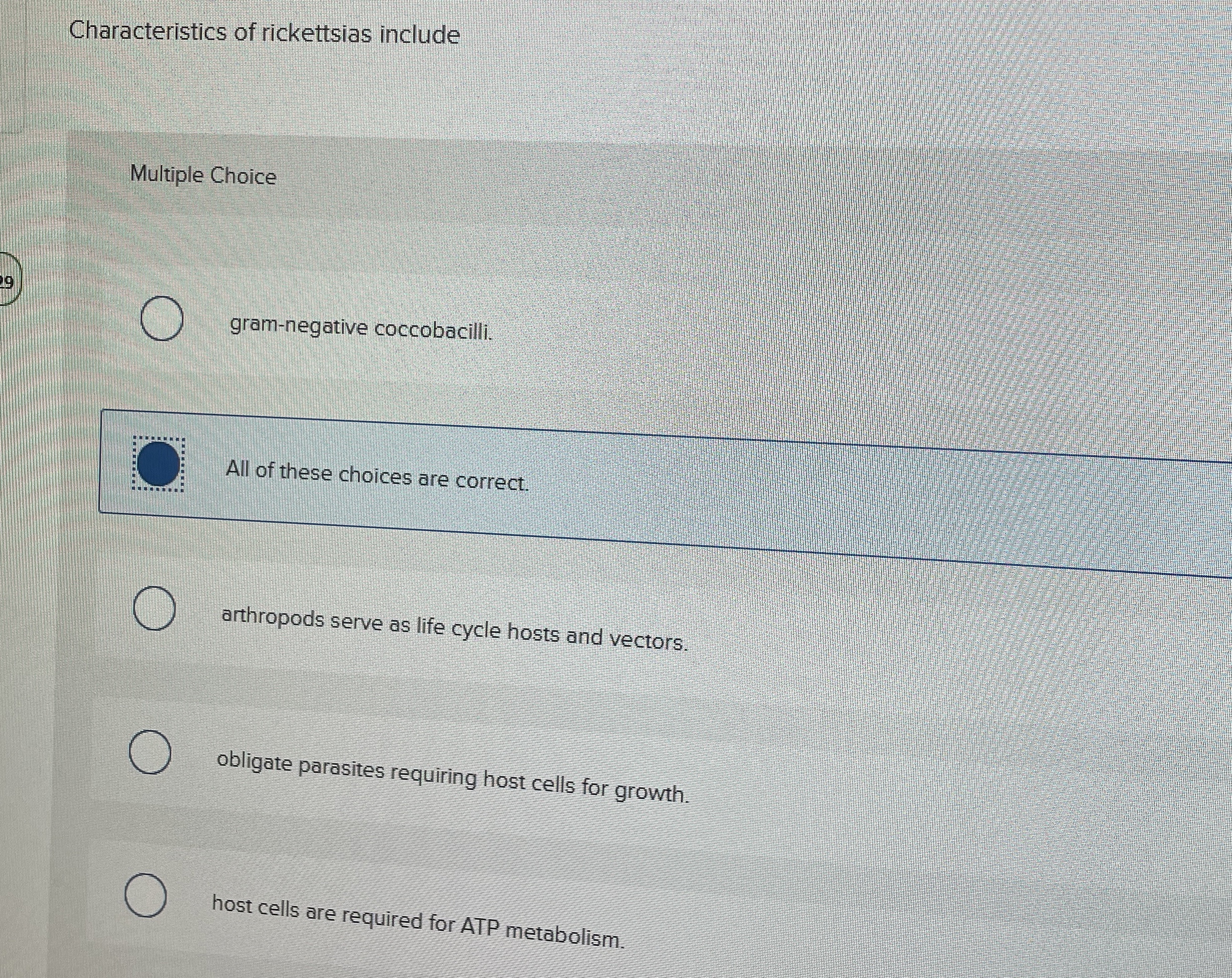 Solved Characteristics of rickettsias includeMultiple | Chegg.com