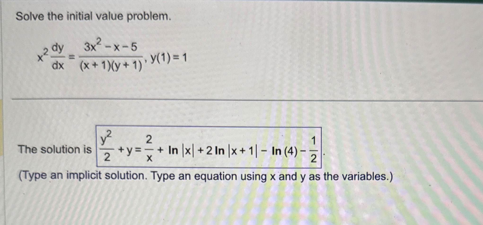 Solved Solve the initial value | Chegg.com