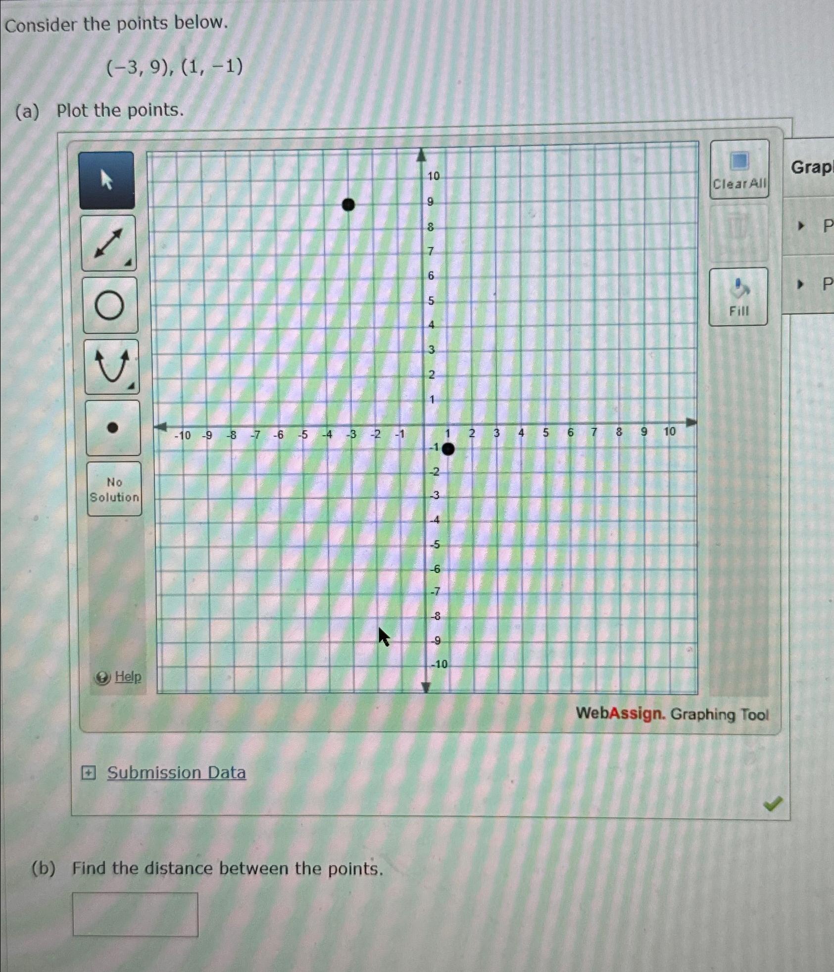 Solved Consider the points below.(-3,9),(1,-1)(a) Plot the | Chegg.com Solved Consider the points below.(-3,9),(1,-1)(a) Plot the | Chegg.com