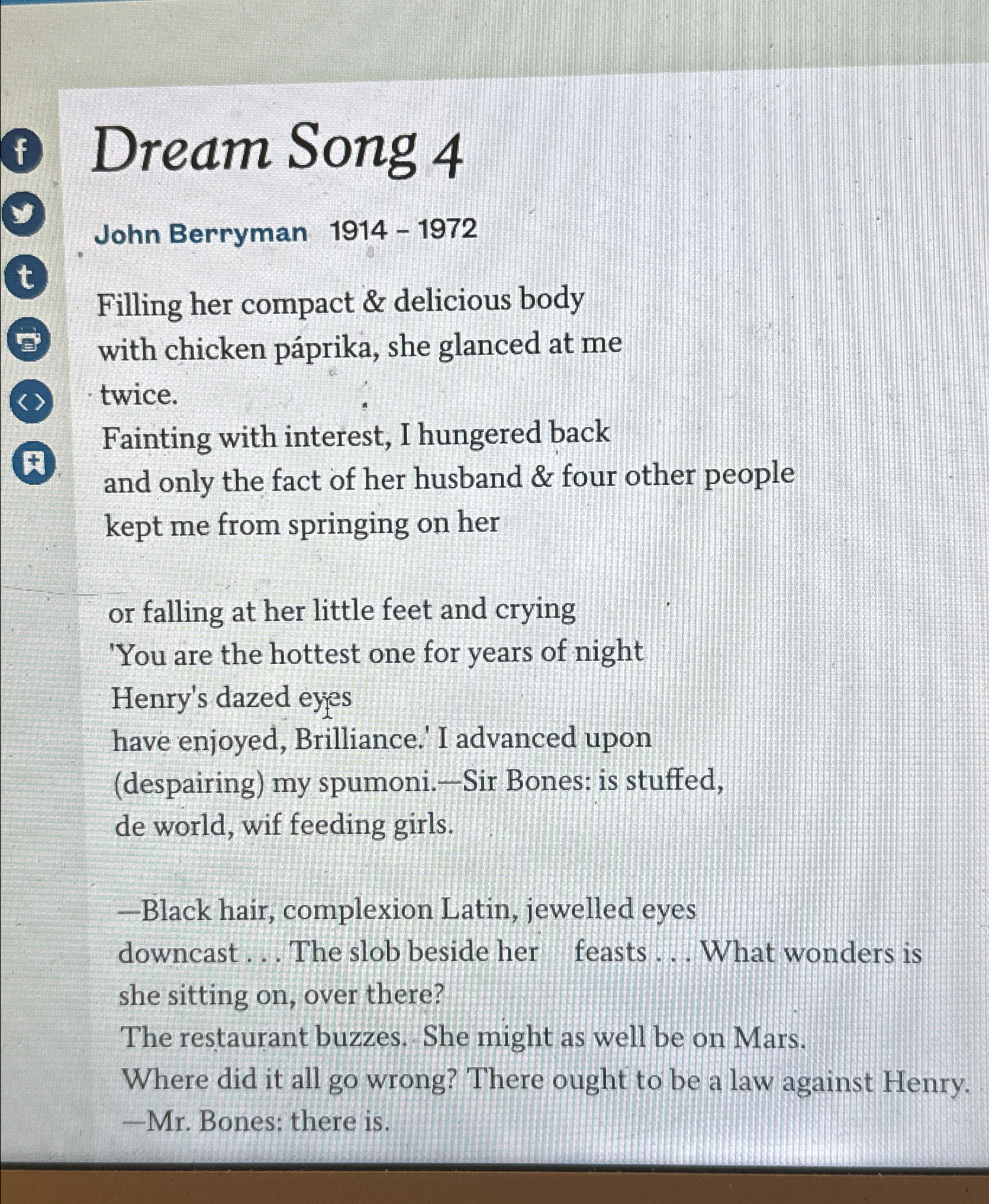 I need help understanding this poem | Chegg.com