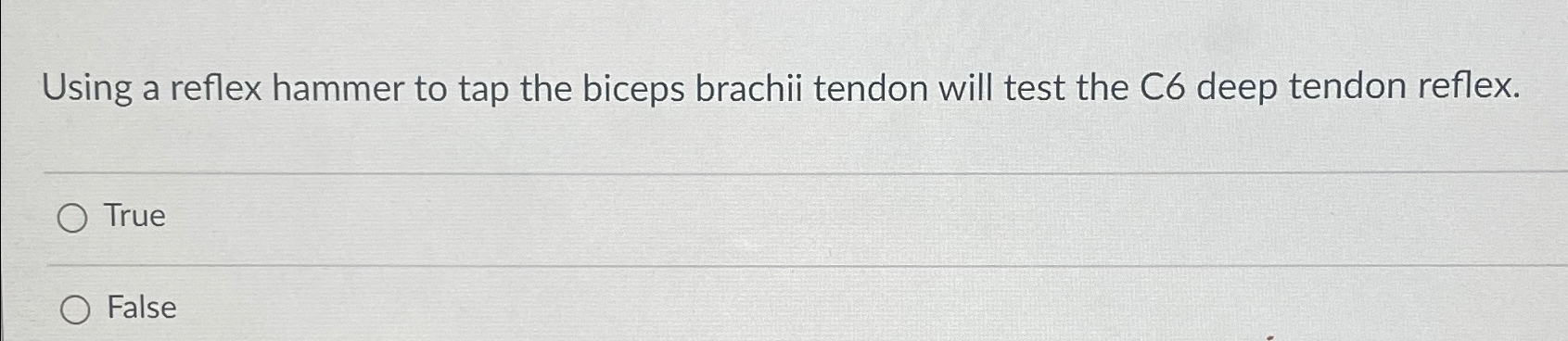 Solved Using a reflex hammer to tap the biceps brachii | Chegg.com