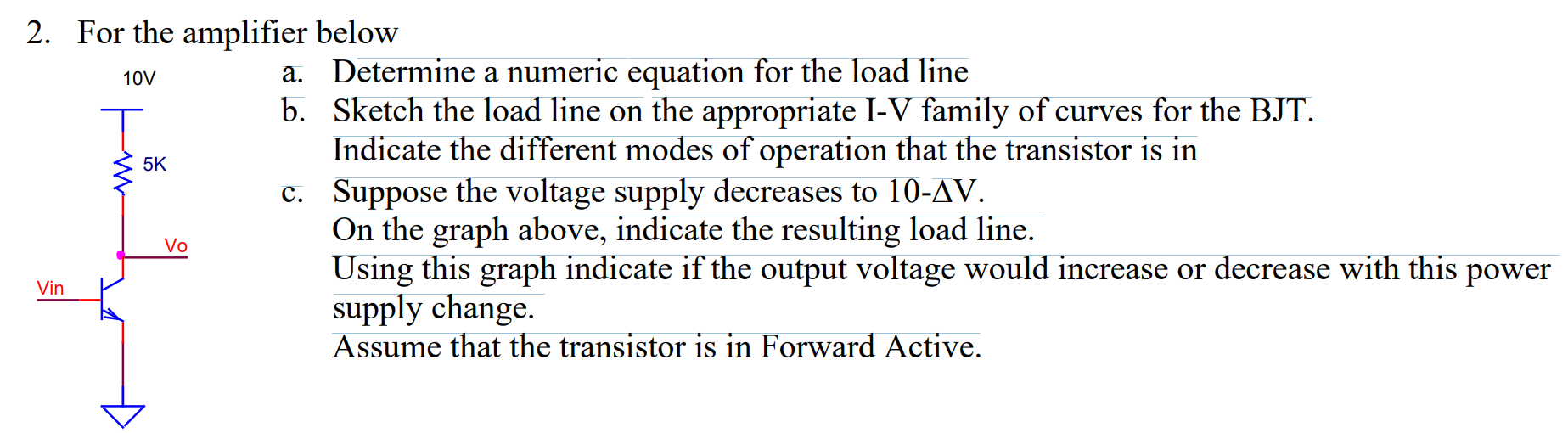 Solved For the amplifier belowa. ﻿Determine a numeric | Chegg.com