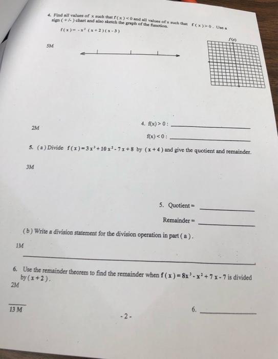 Solved 4. Find alf values of x auch ther f(x)