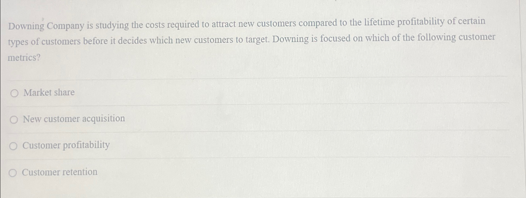 Solved Downing Company is studying the costs required to | Chegg.com