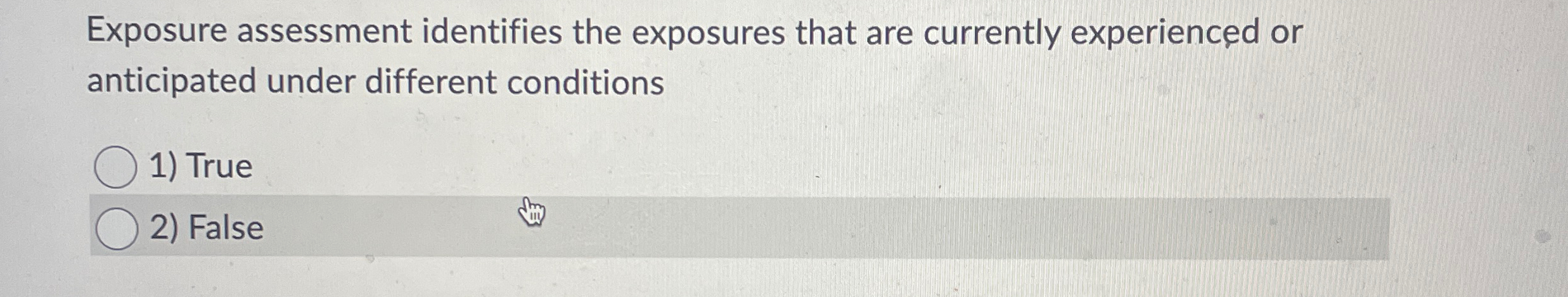 Solved Exposure assessment identifies the exposures that are | Chegg.com