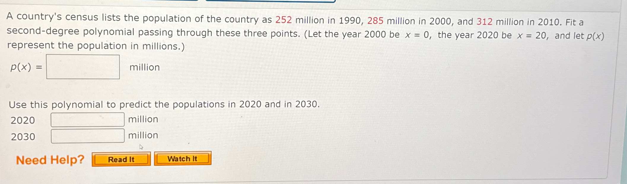 Solved A country's census lists the population of the | Chegg.com