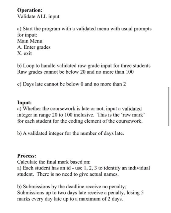 Solved 3. Problem Specification: Design and implement a | Chegg.com