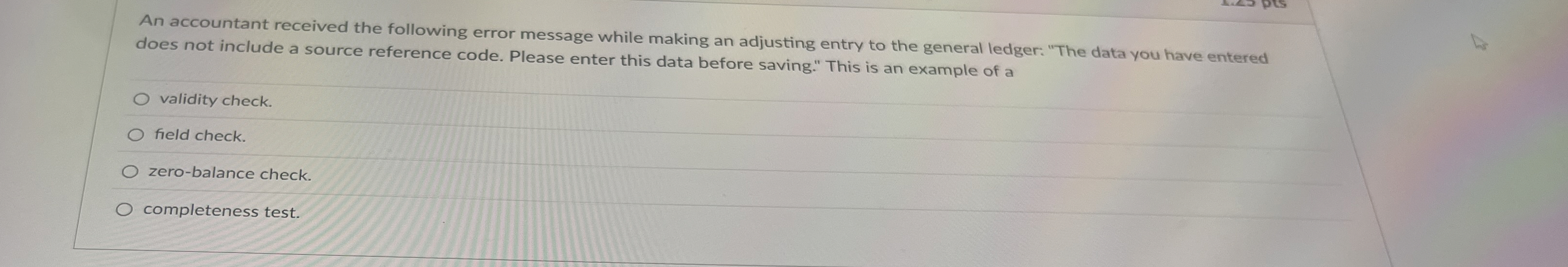 Solved An accountant received the following error message | Chegg.com
