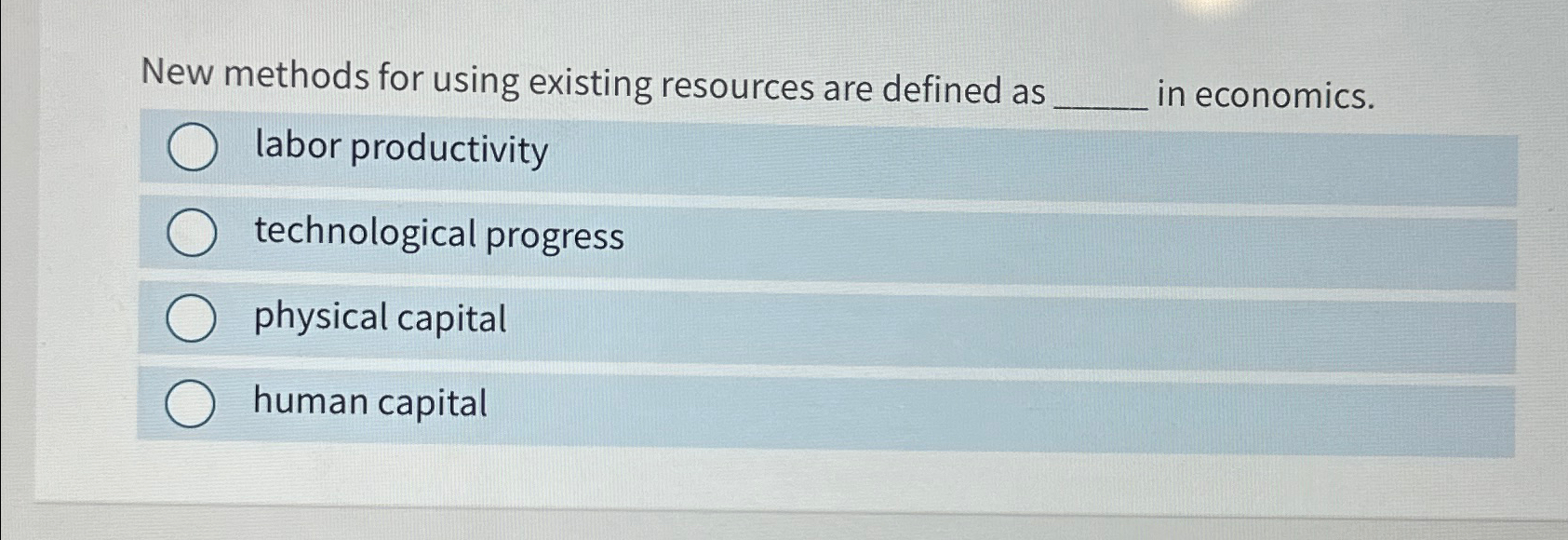 Solved New methods for using existing resources are defined | Chegg.com