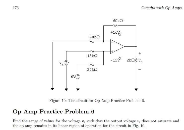 Solved 176Circuits with Op AmpsFigure 10: The circuit for Op | Chegg.com