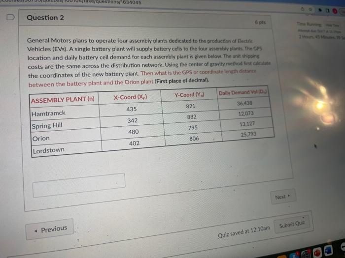 Solved General Motors plans to operate four assembly plants | Chegg.com