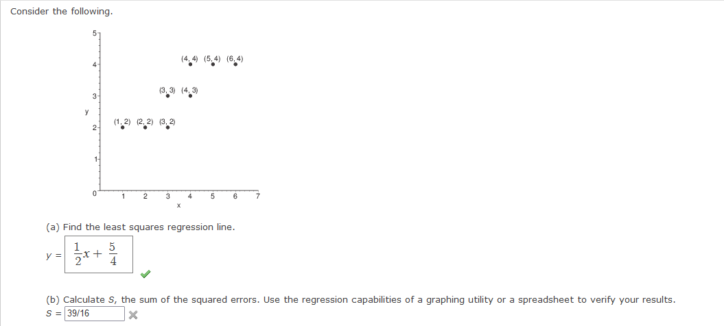 Consider the following.(a) ﻿Find the least squares | Chegg.com