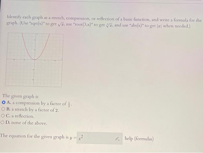 Solved I only need help with "the equation for the given | Chegg.com