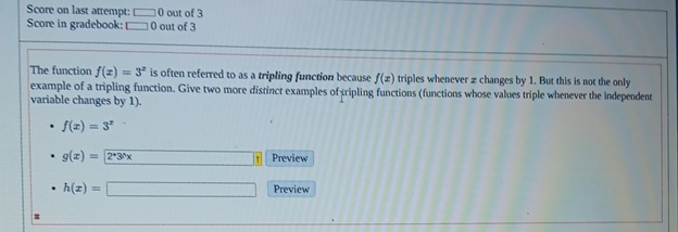 Solved Score on last attempt: 0 ﻿out of 3Score in | Chegg.com