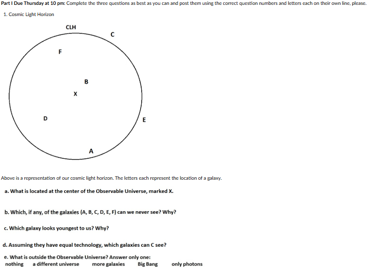 Solved AstronomyPart I: Complete the three questions as best | Chegg.com