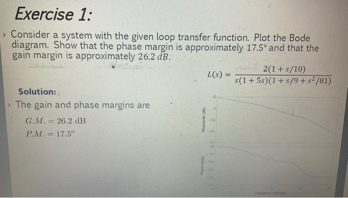 Solved Consider a system with the given loop transfer | Chegg.com