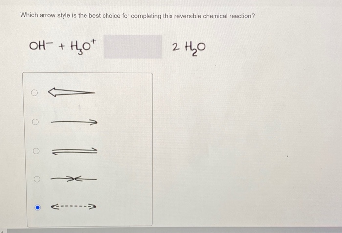 Solved Which arrow style is the best choice for completing | Chegg.com