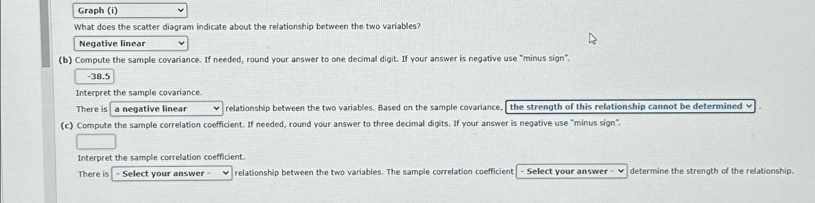 Solved Five observations taken for two variables | Chegg.com