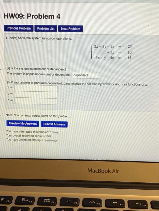 Solved HW09: Problem 4 Previous Problem Problem List Next | Chegg.com