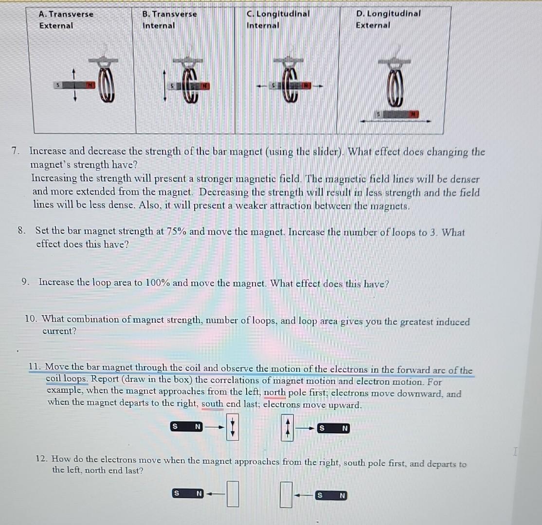 Solved Set the bar magnet strength at 75% and move the | Chegg.com