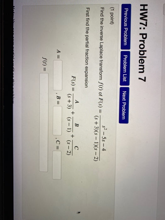 Solved HW7: Problem 7 Previous Problem Problem List Next | Chegg.com