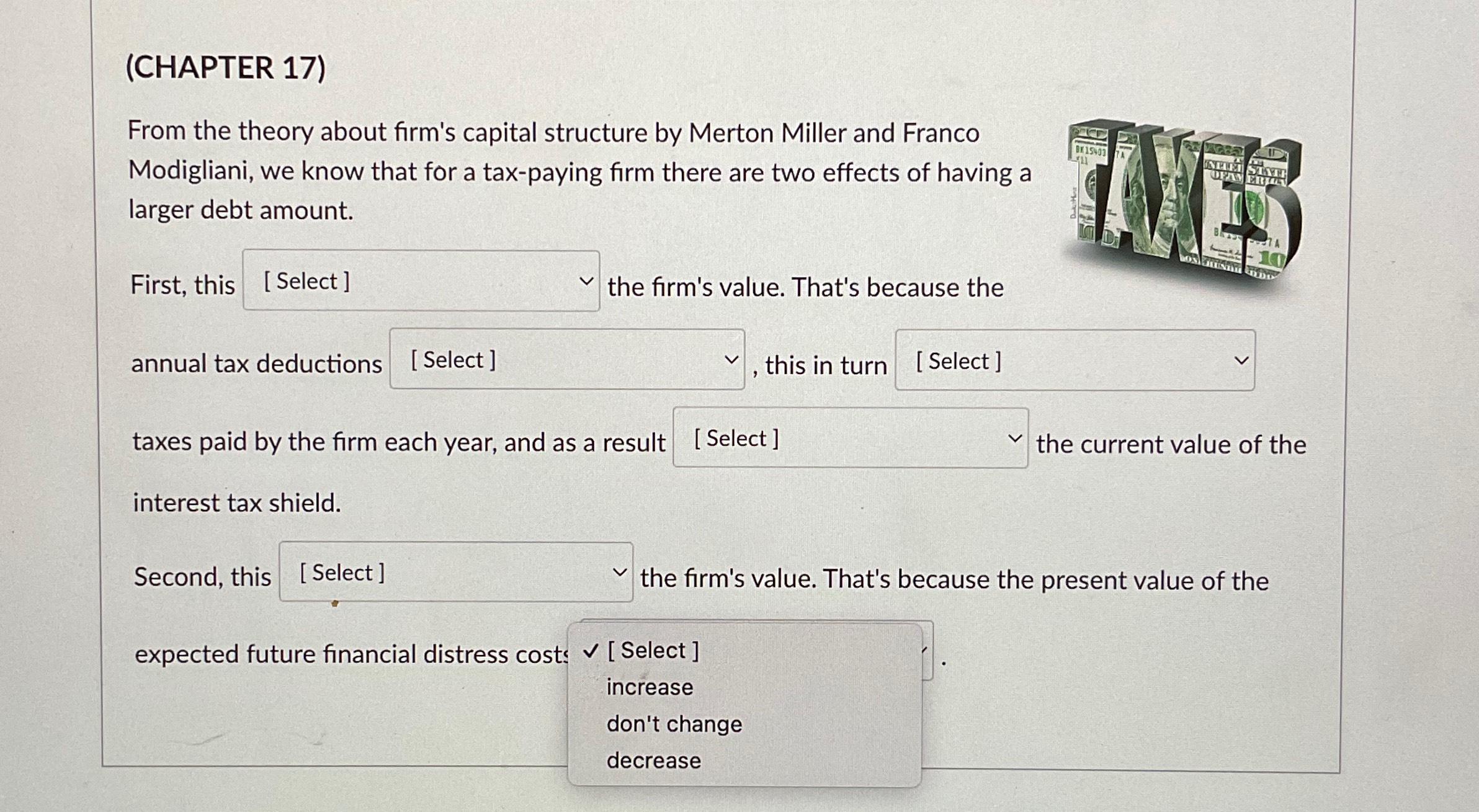 Solved (CHAPTER 17)From the theory about firm's capital | Chegg.com