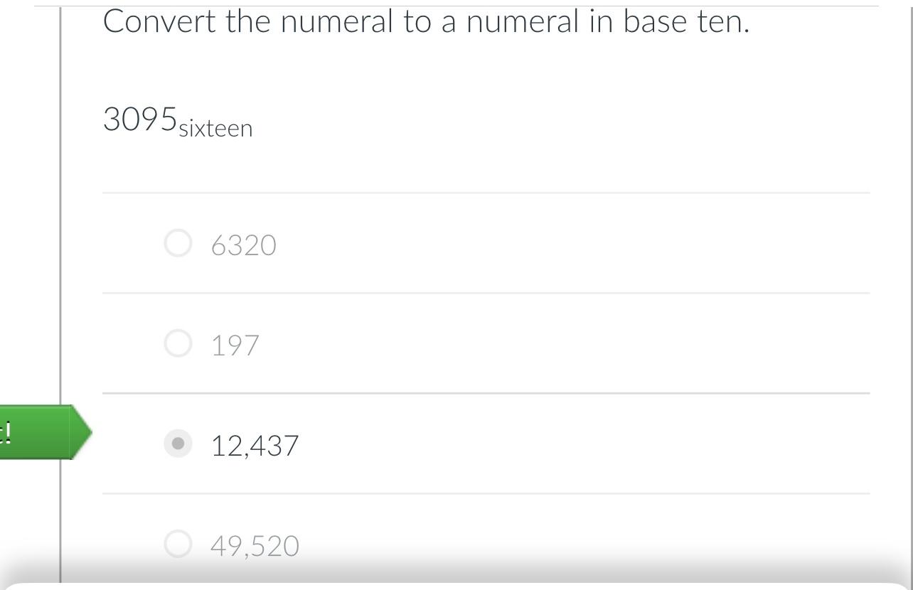 Solved Convert the numeral to a numeral in base | Chegg.com