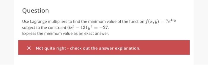 Solved Calculus 3 problem... i tried a method on here but it | Chegg.com