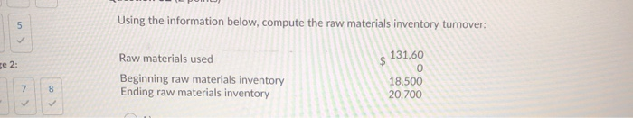Solved 5 Using the information below, compute the raw | Chegg.com