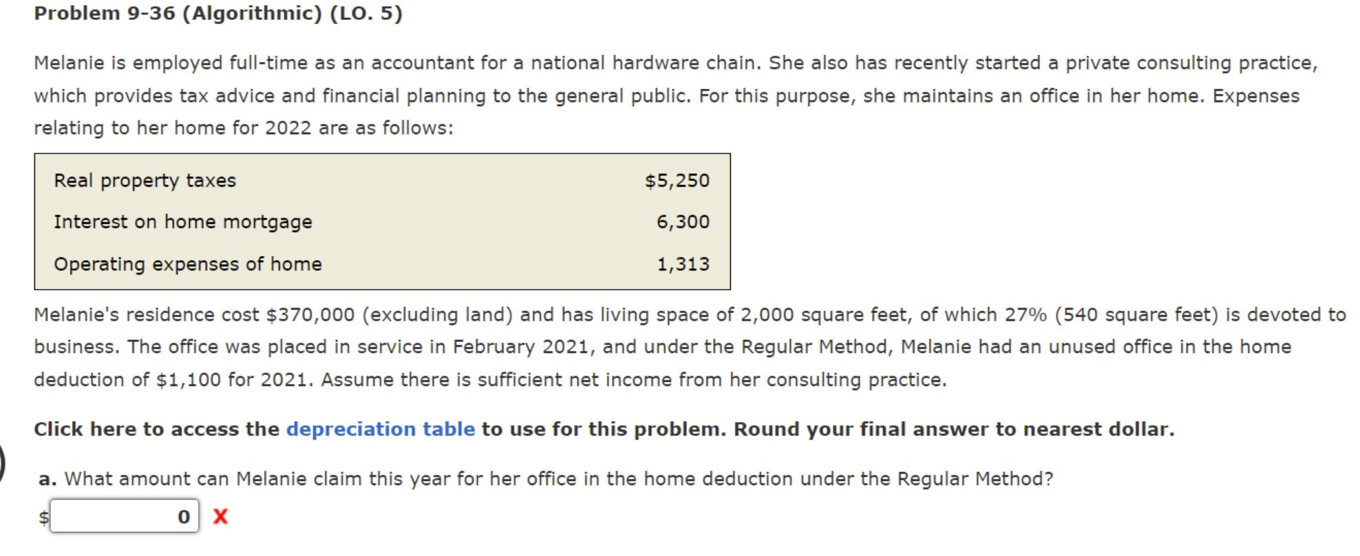 Solved Problem 9-36 (Algorithmic) (LO. 5)Melanie is employed | Chegg.com