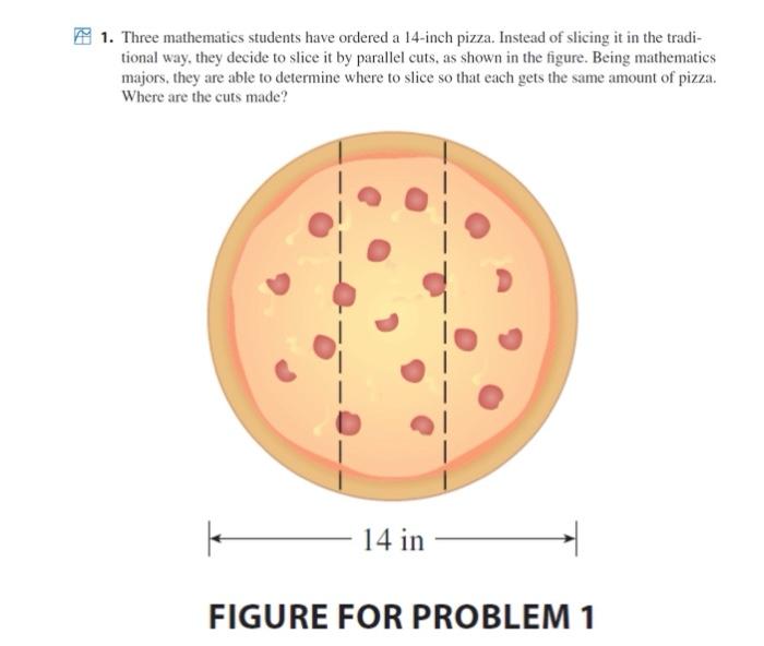 Solved Assume that the pizza has diameter D, and not just | Chegg.com