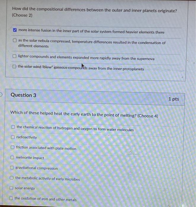 Solved How did the compositional differences between the | Chegg.com