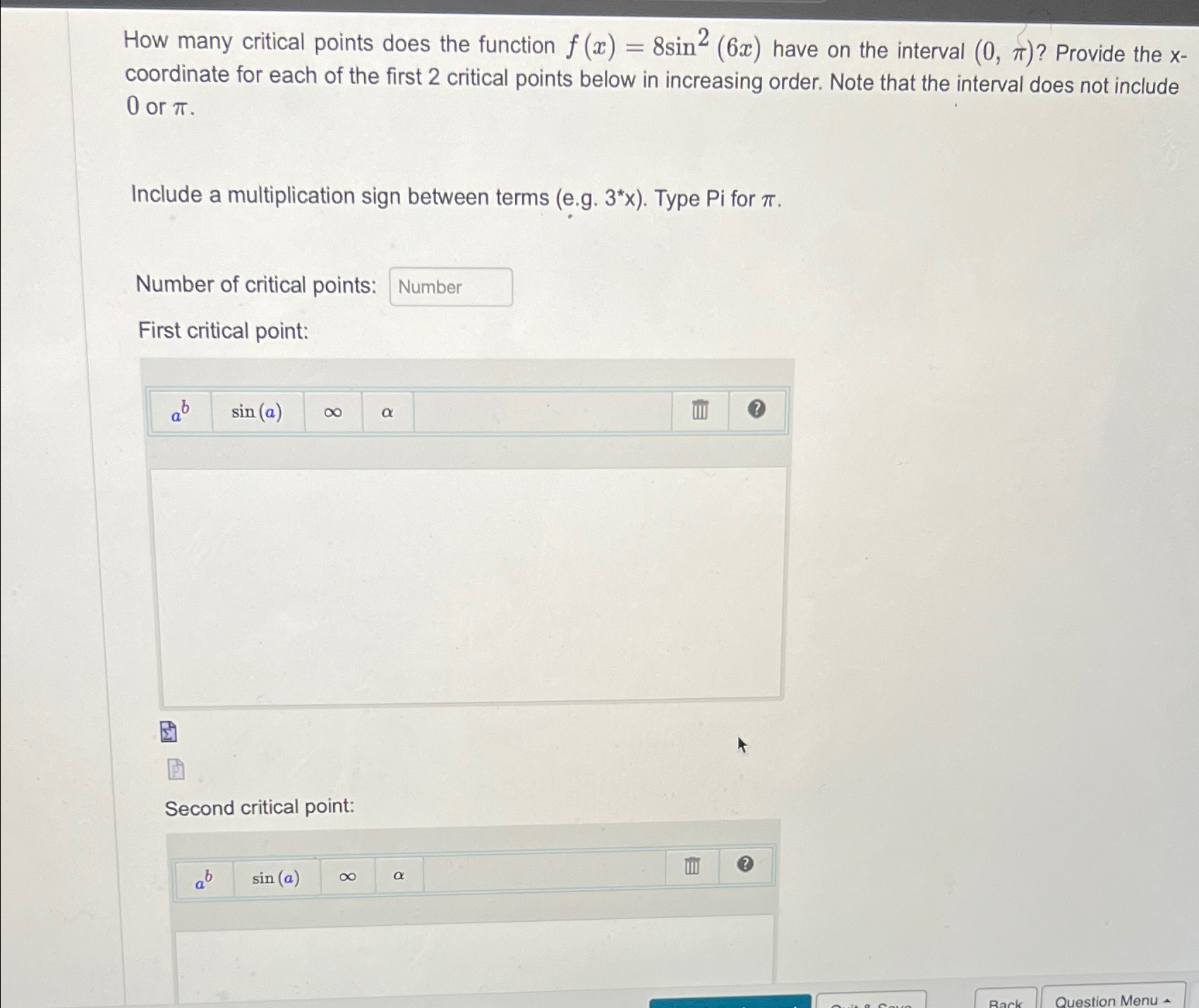 Solved How many critical points does the function | Chegg.com
