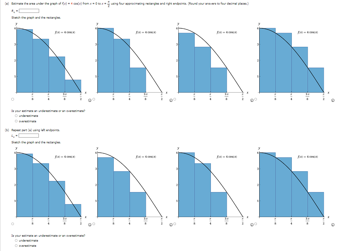 Solved (a) ﻿Estimate the area under the graph of | Chegg.com
