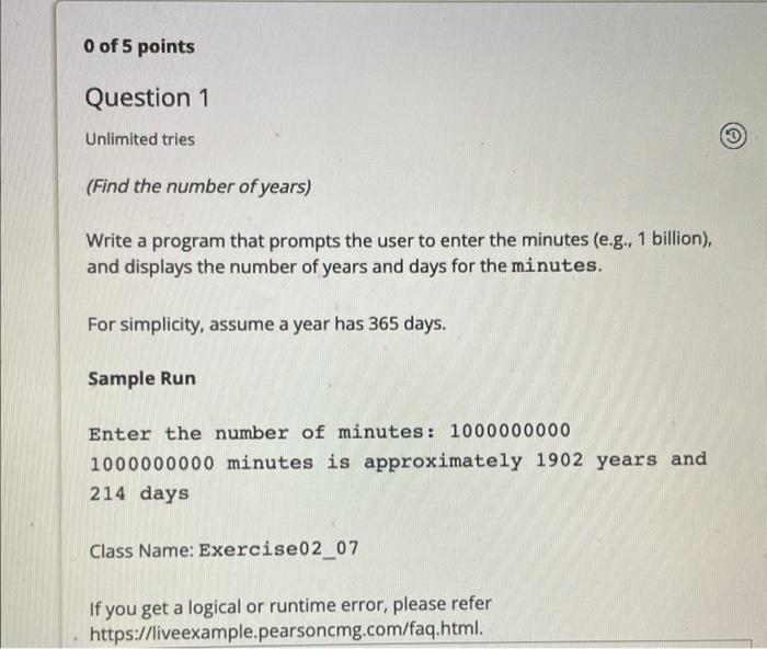 Solved 0 of 5 points Question 1 Unlimited tries (Find the | Chegg.com