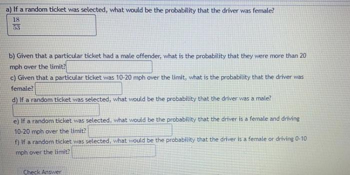 Solved The table below lists a random sample of 53 speeding | Chegg.com