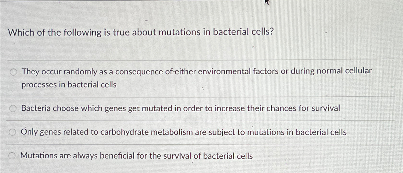 Solved Which of the following is true about mutations in | Chegg.com